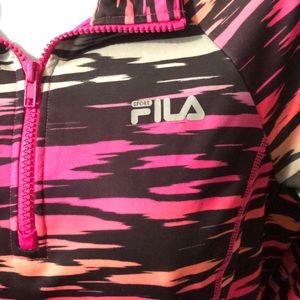 Fila | Jackets & Coats | Fila Pink Zebra Half Zip Jacket Size Small ...